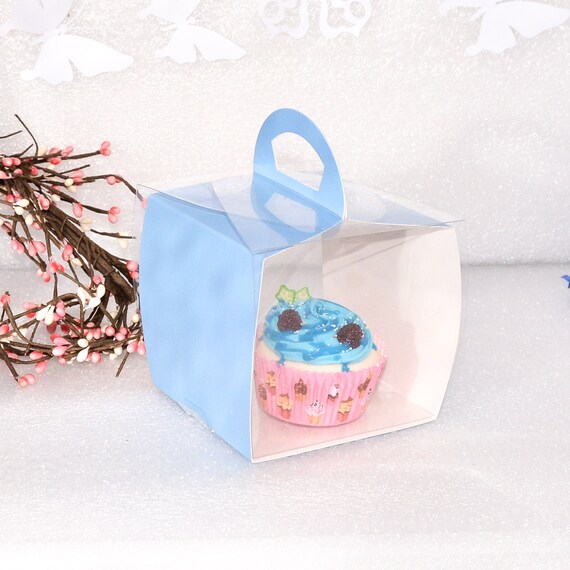 Blue Single Cupcake Boxes Party Favor Gift Box Set of 12 - Etsy