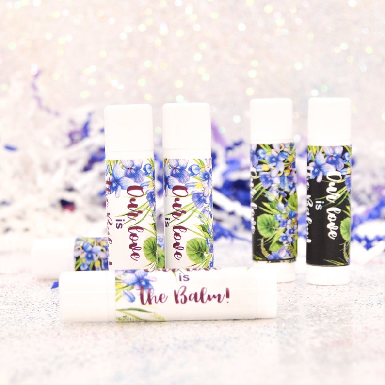 Lip Balm Label 30 Violet Lip Balm Stickers Personalized - Etsy