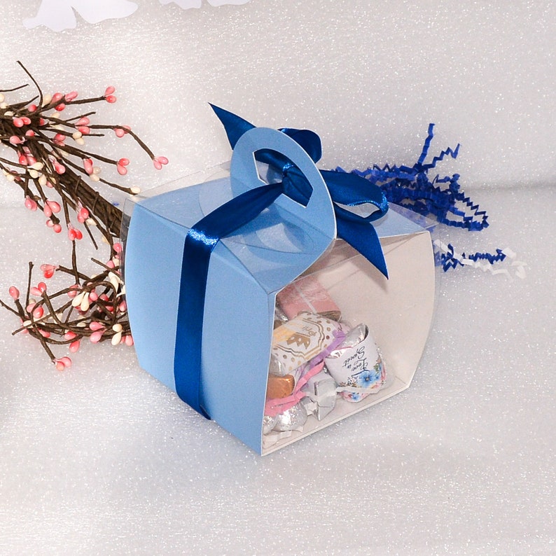 Blue Single Cupcake Boxes Party Favor Gift Box Set of 12 - Etsy