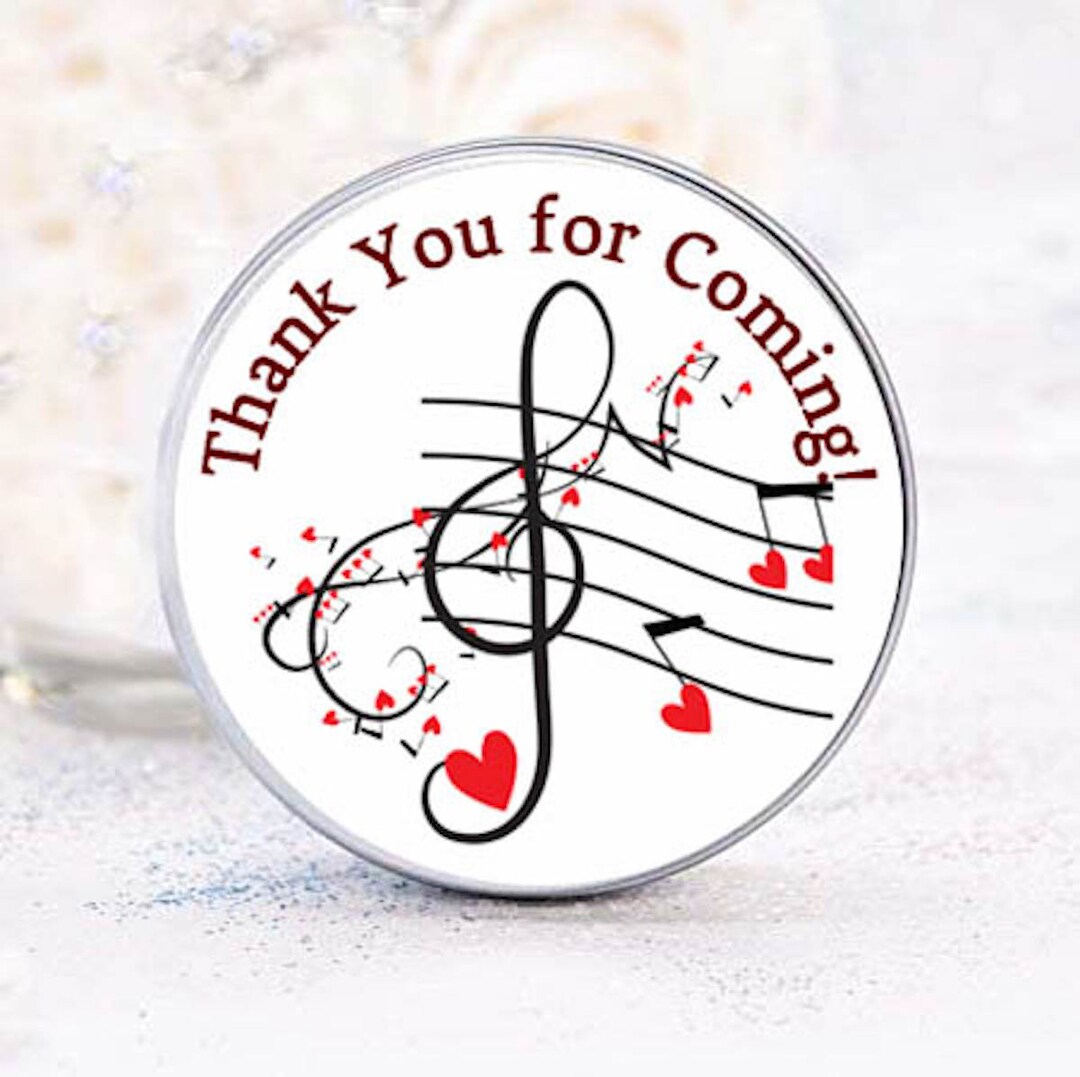Music Birthday Wedding Favor Labels, Music Baby Shower Gift Stickers - Etsy