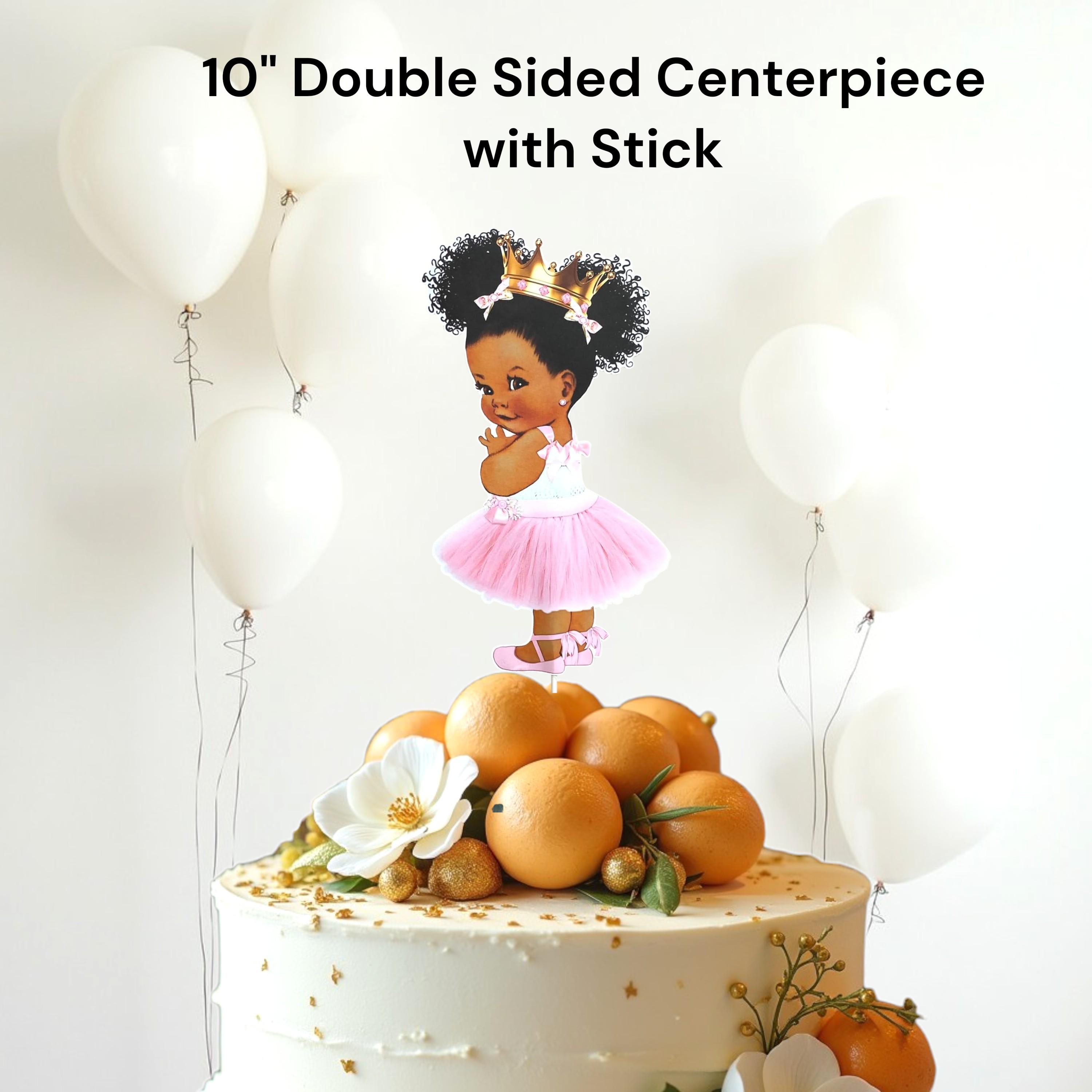 Pink Princess Centerpieces African American Baby Shower Birthday ...