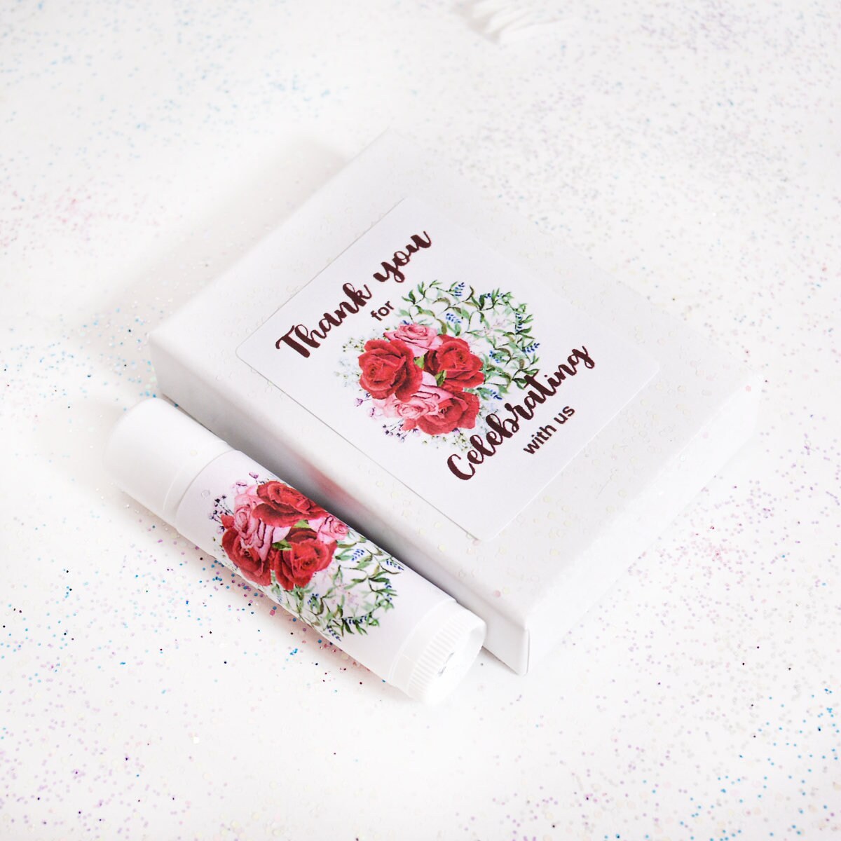 Red Rose Lip Balm Label Chapstick Wedding Bridal Shower Baby - Etsy