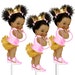 3 Pink Gold African American Princess Centerpieces Birthday Table Decor ...