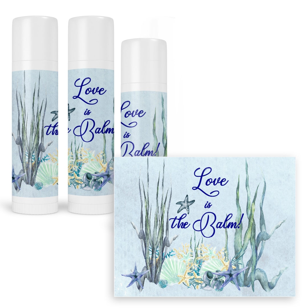 Personalized Ocean Lip Balm Labels: Beach Wedding Favors (set of 30) - Etsy