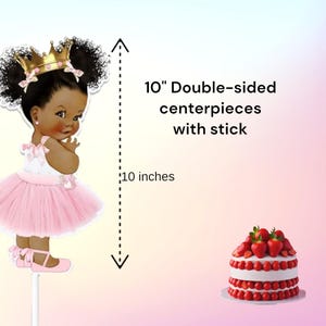 Pink Princess Centerpieces African American Baby Shower Birthday ...