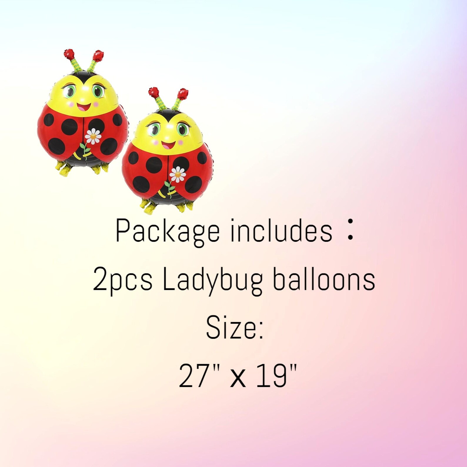 Ladybug Birthday Balloons Ladybug Baby Shower Party Decor - Etsy