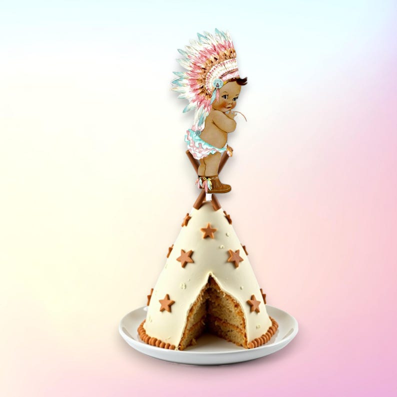Native American Baby Centerpiece Toppers: Tribal Boho Party Decor - Etsy