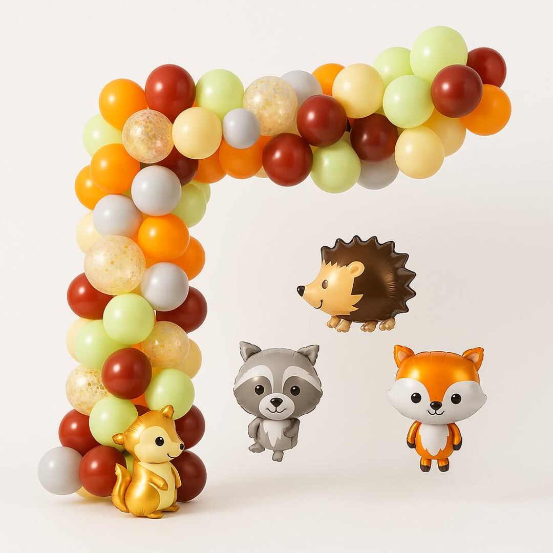 Woodland Balloon Garland – Forest Theme Baby Shower Arch, Birthday ...