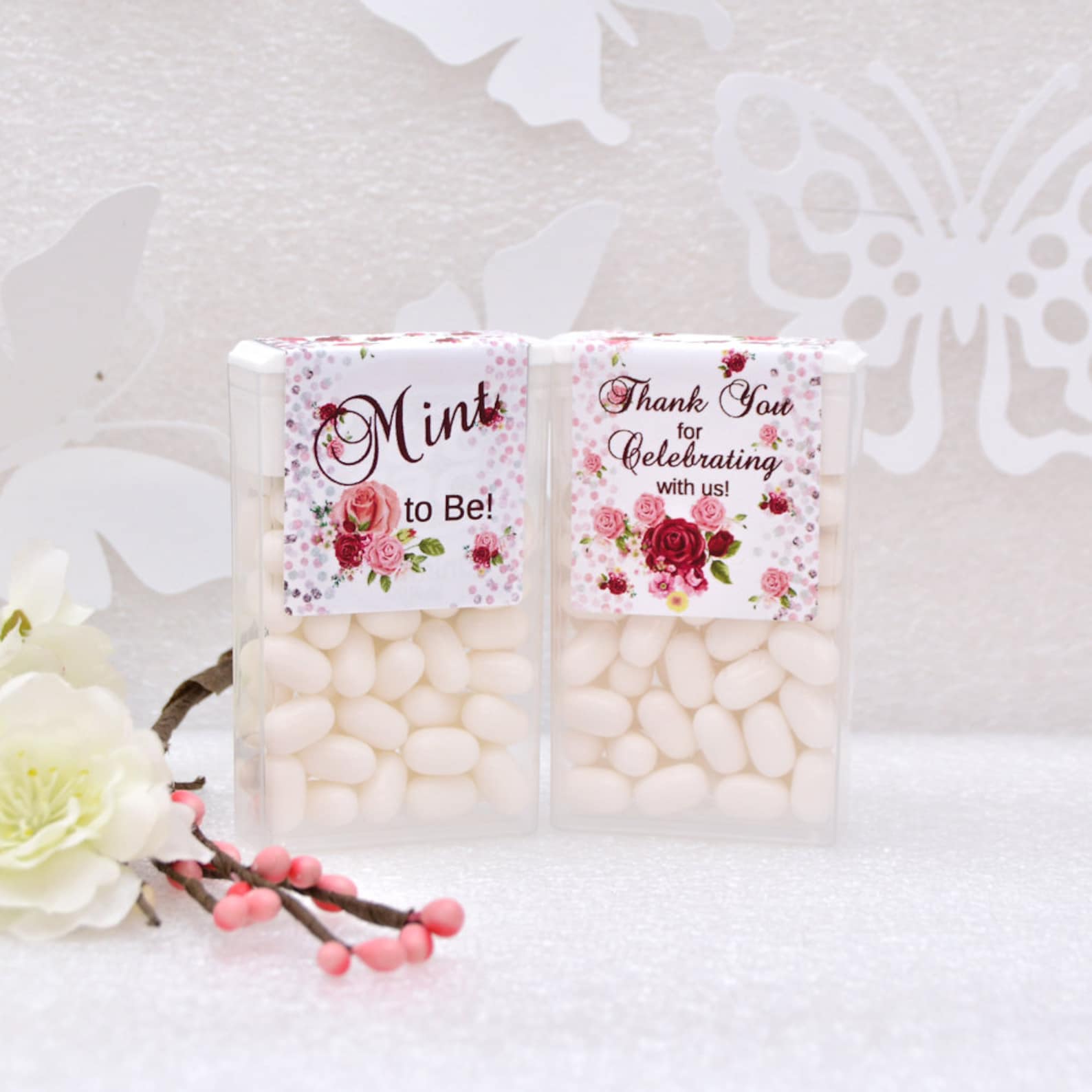 Mint to Be Tic Tac Labels Rose Tic Tac Stickers Rose Tic Tac - Etsy