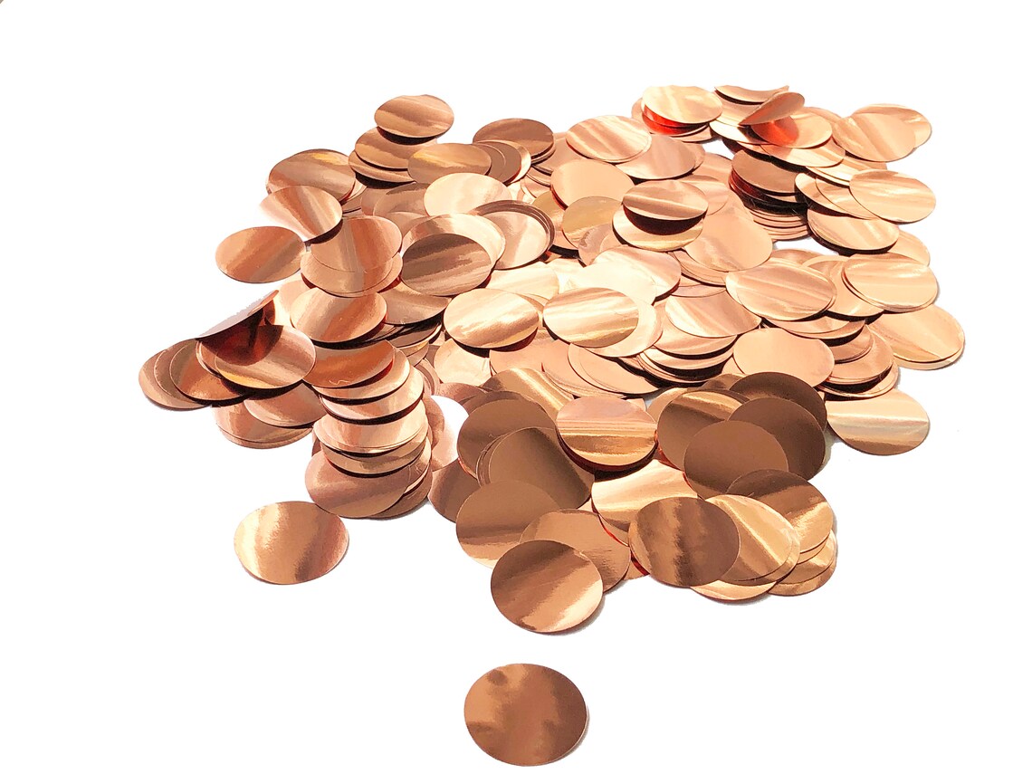 Metallic Rose Gold Confetti Wedding Decor - Etsy