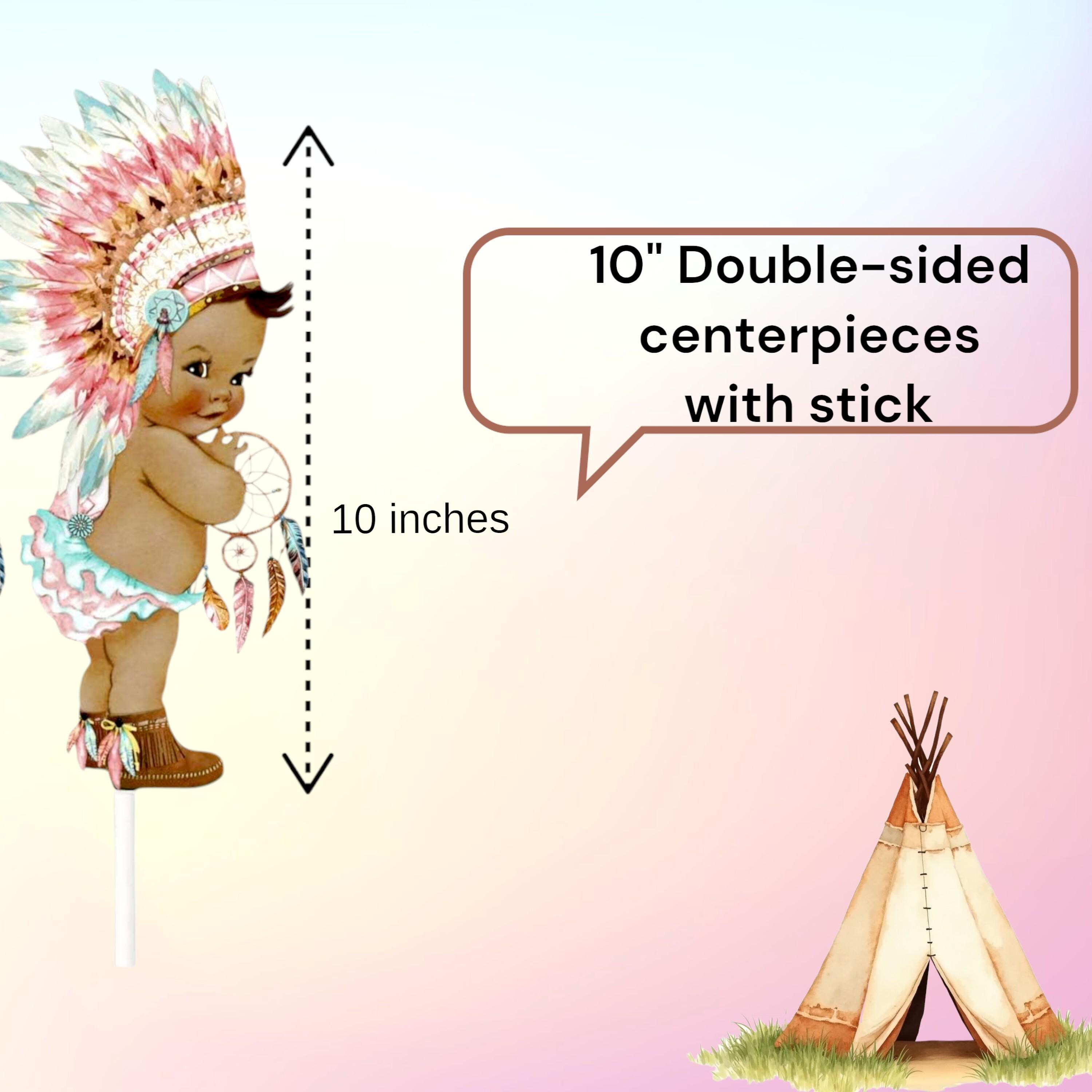 Native American Baby Centerpiece Toppers: Tribal Boho Party Decor - Etsy
