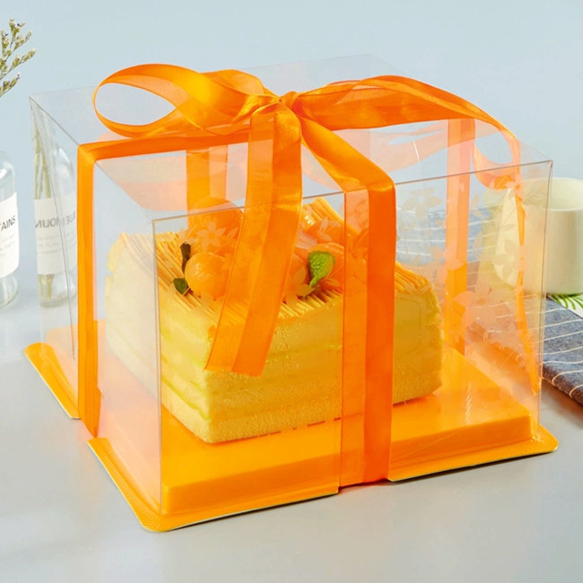 Large Wedding Cake Box Line Green Gift Favor 10 X - Etsy