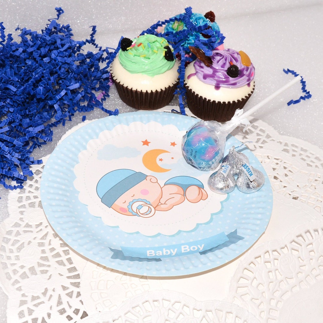 40 Boy Baby Shower Paper Plates Decor - Etsy