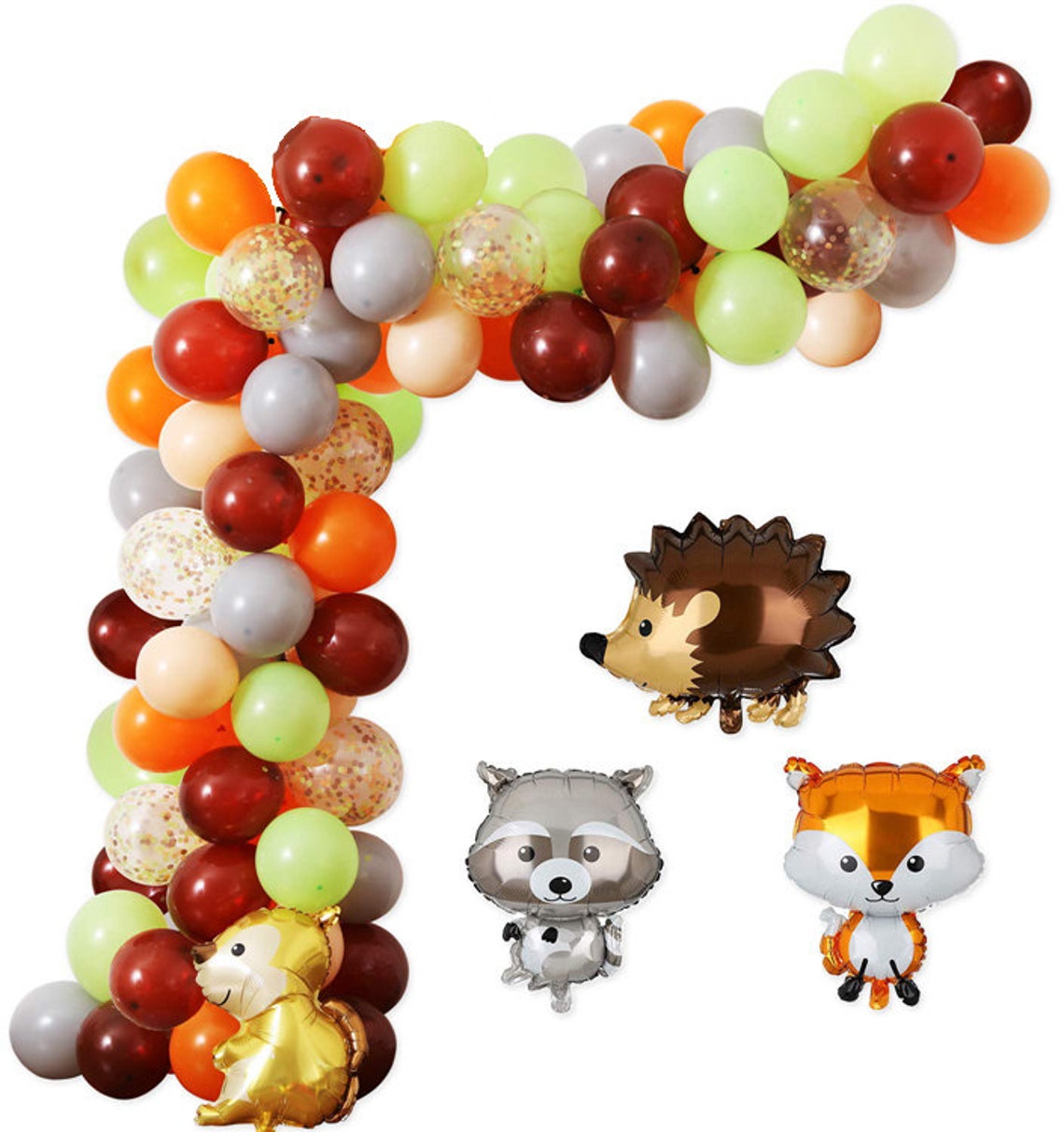 Woodland Balloons Garland Forest Birthday Baby Shower Party - Etsy