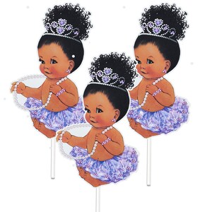 Sitting Lavender Girl Centerpieces Baby Shower Birthday African ...