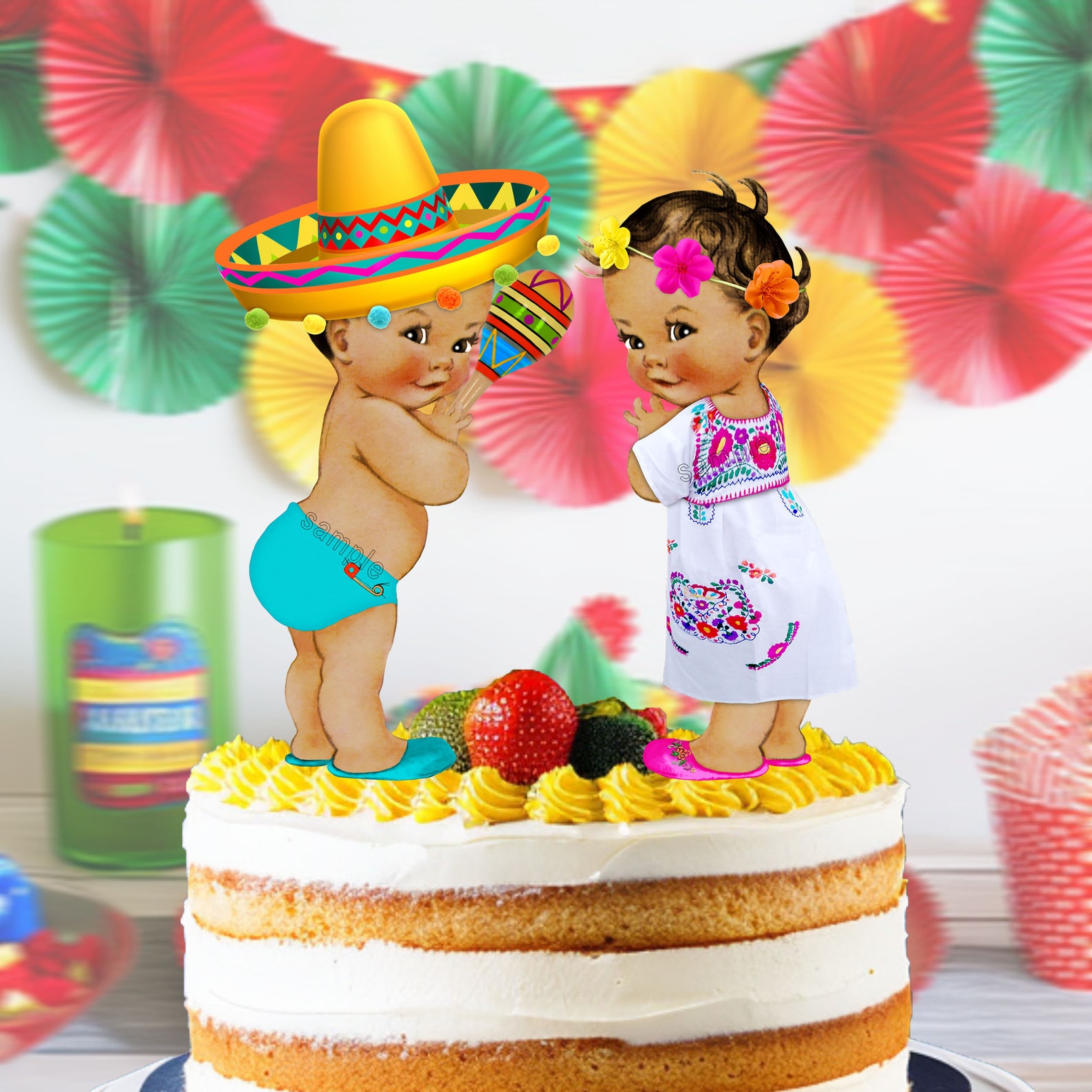 Mexican Fiesta Baby Shower Centerpiece: Cinco De Mayo Party Decorations ...