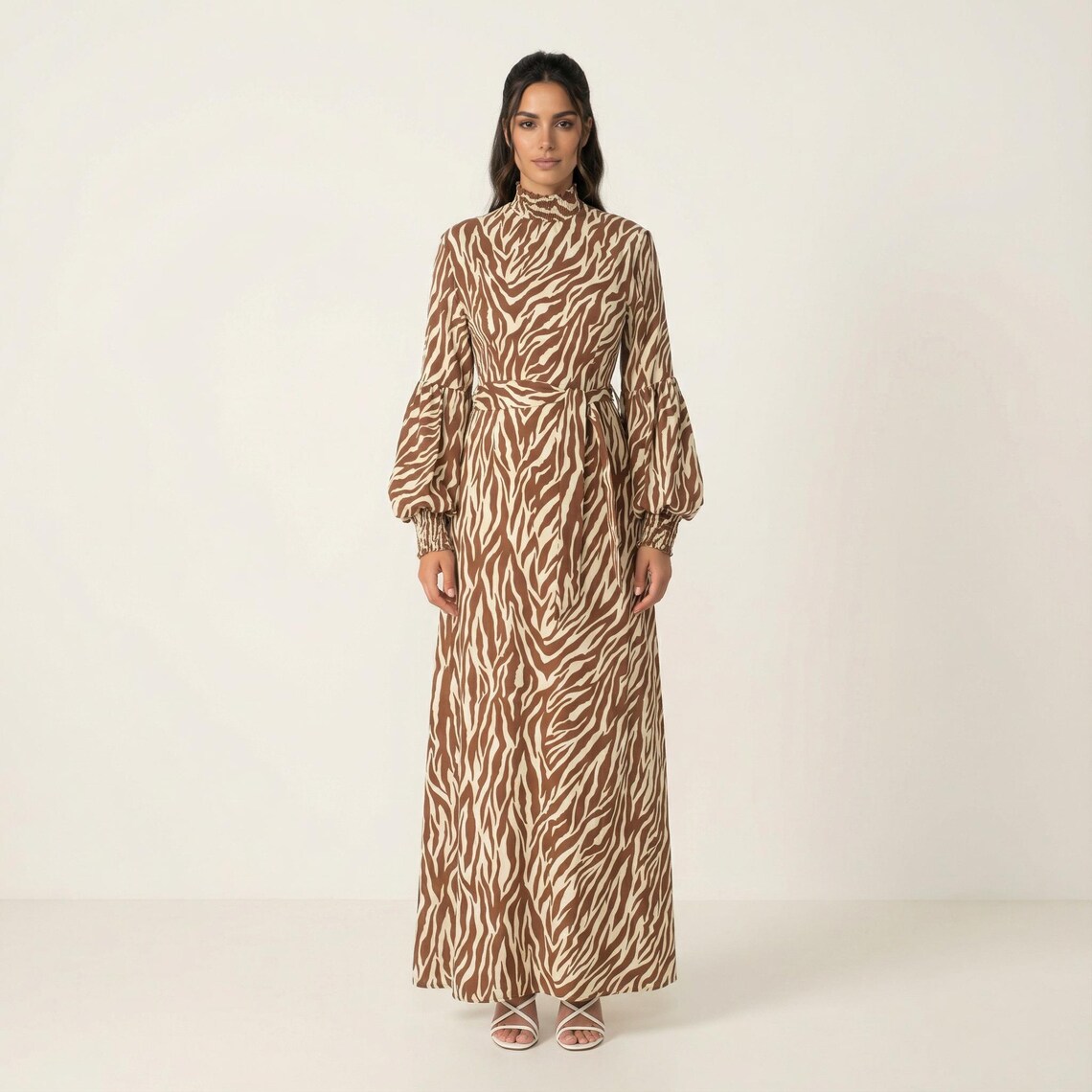 Wild Zebra Print Maxi Dress - Etsy