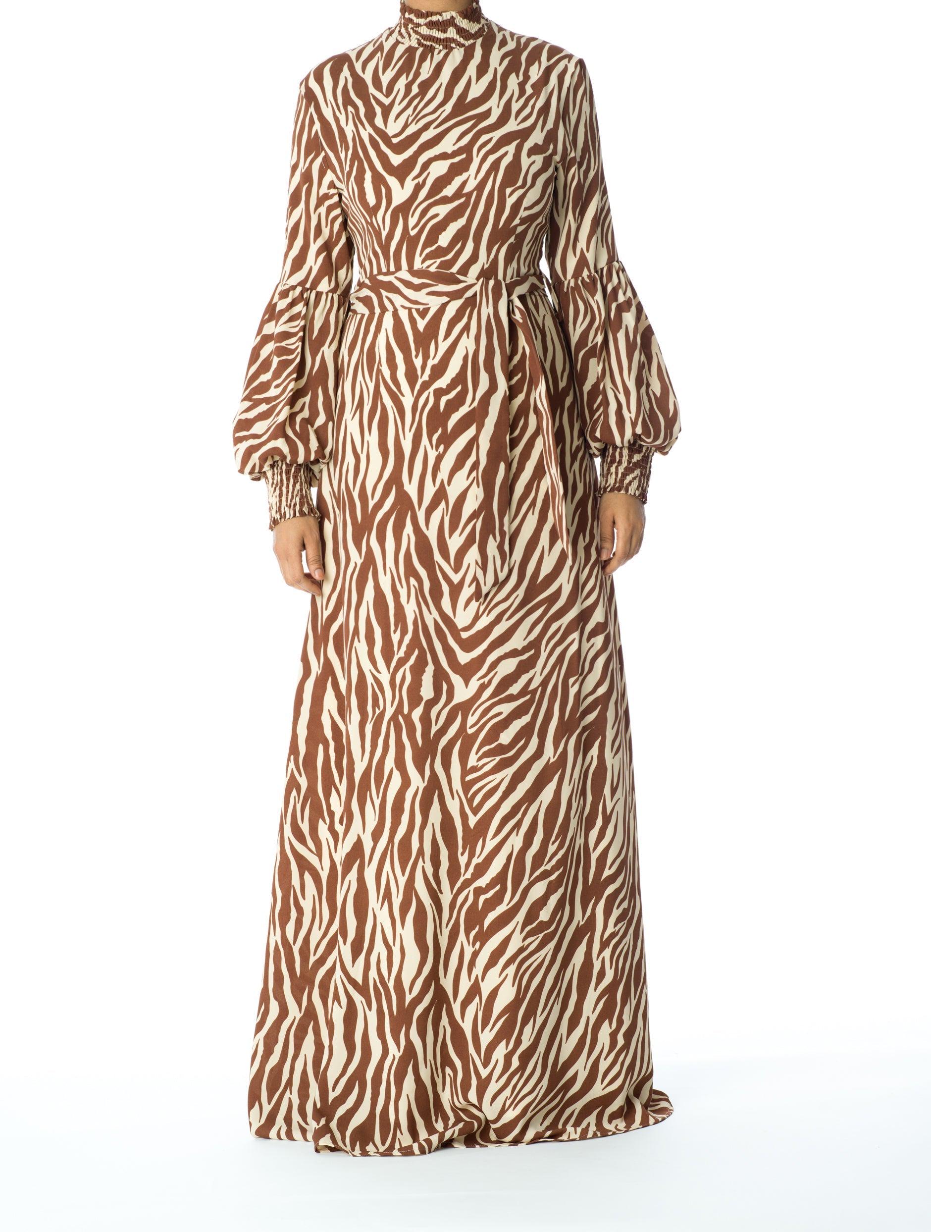 Wild Zebra Print Maxi Dress - Etsy