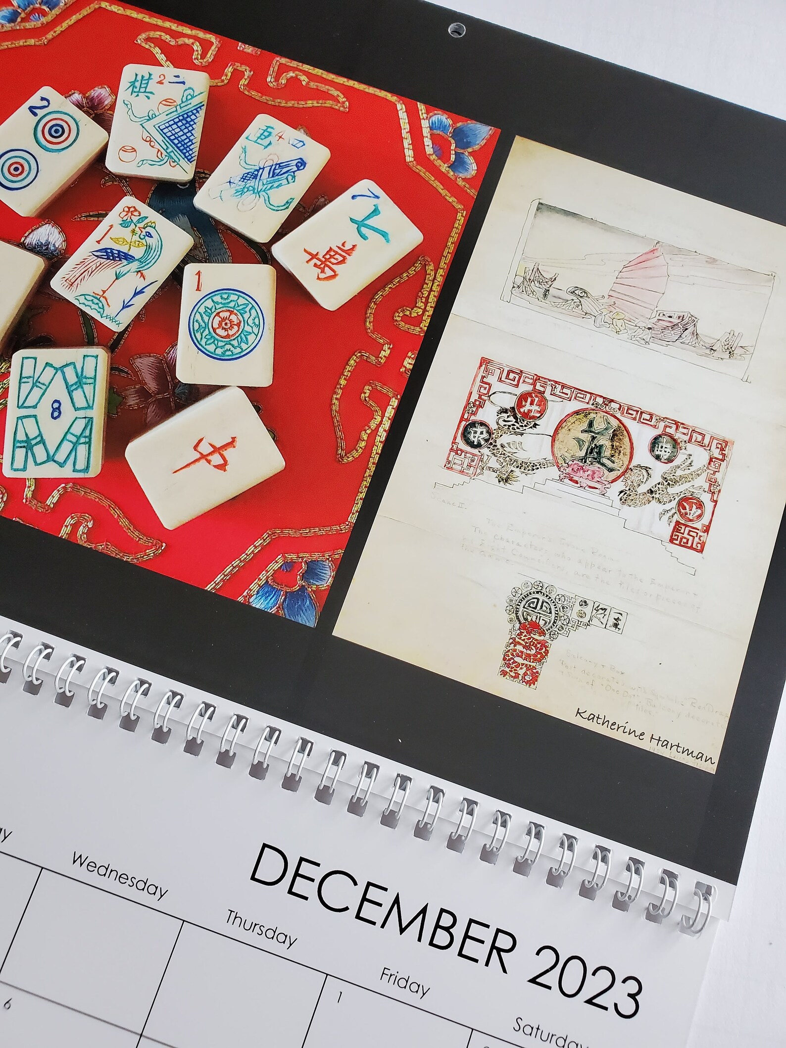 2023 Wall Calendar Vintage Mahjong Tiles Artwork - Etsy