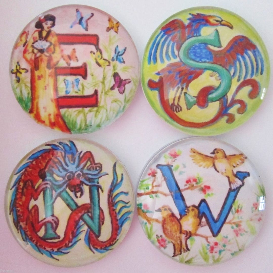 Directional Indicators, Wind Discs for Mahjong; E, S, W N, East, South ...