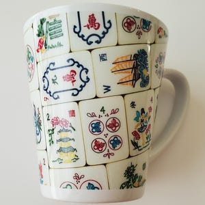 Gift Set Mother Nature Mahjong, Ceramic Mug 12oz. and Guest Towel - Etsy