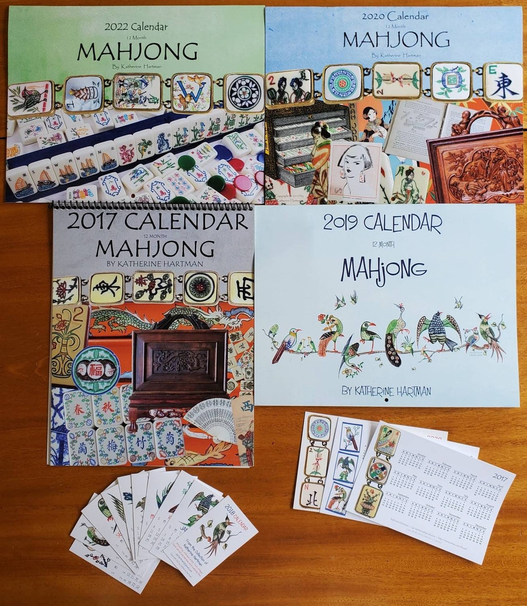 Past Mahjong Themed Calendars Wall Mini and Postcard - Etsy