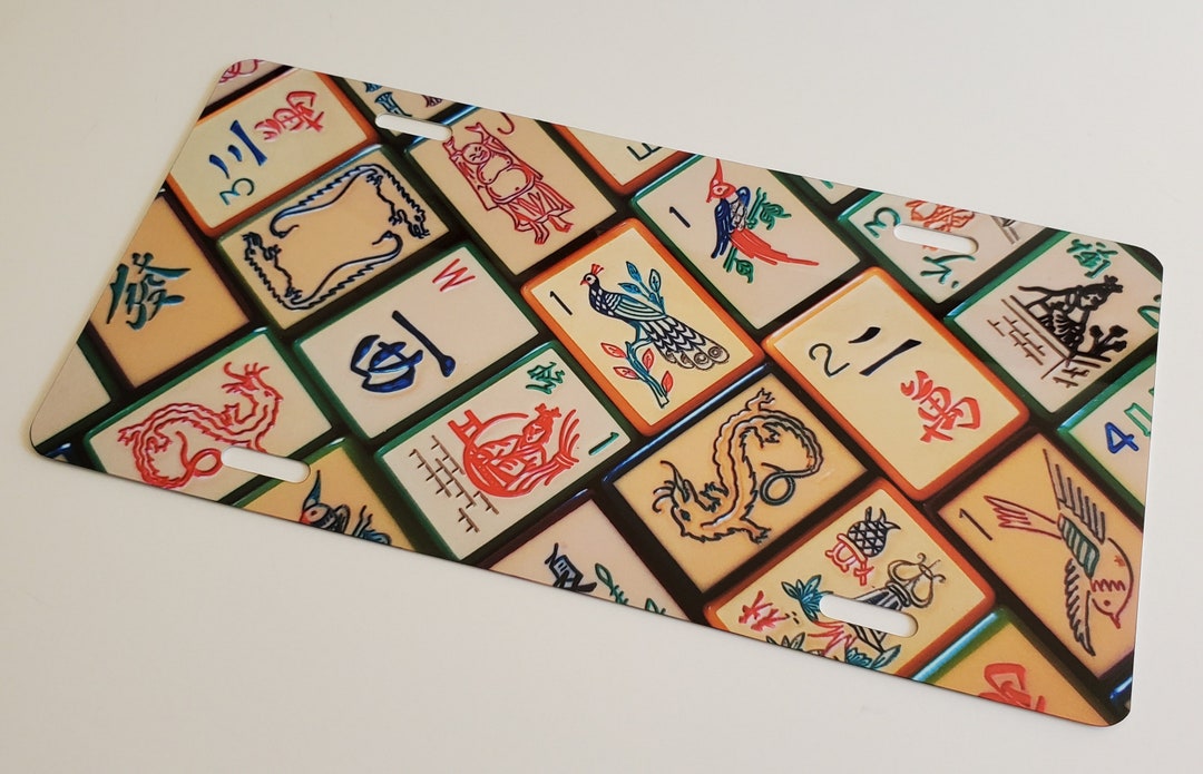 Enrobed Tile Design, Mahjong Theme License Plate - Etsy