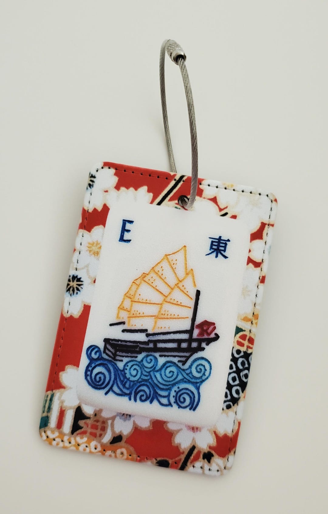 Luggage Tag With Metal Ring, Rectangle ~ Mother Nature Mahjong Tile ...