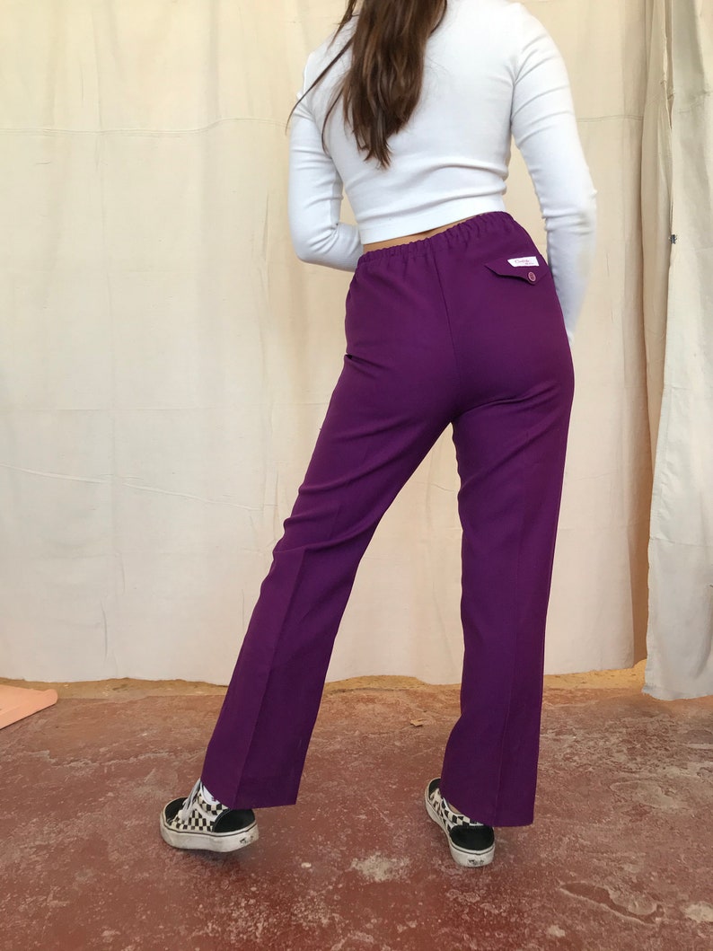 Vintage Purple High Waisted Pants - Etsy