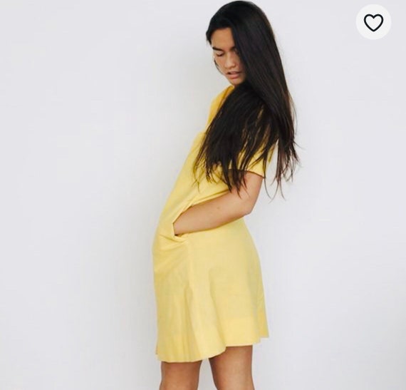 1960's Yellow Shift Dress - Gem