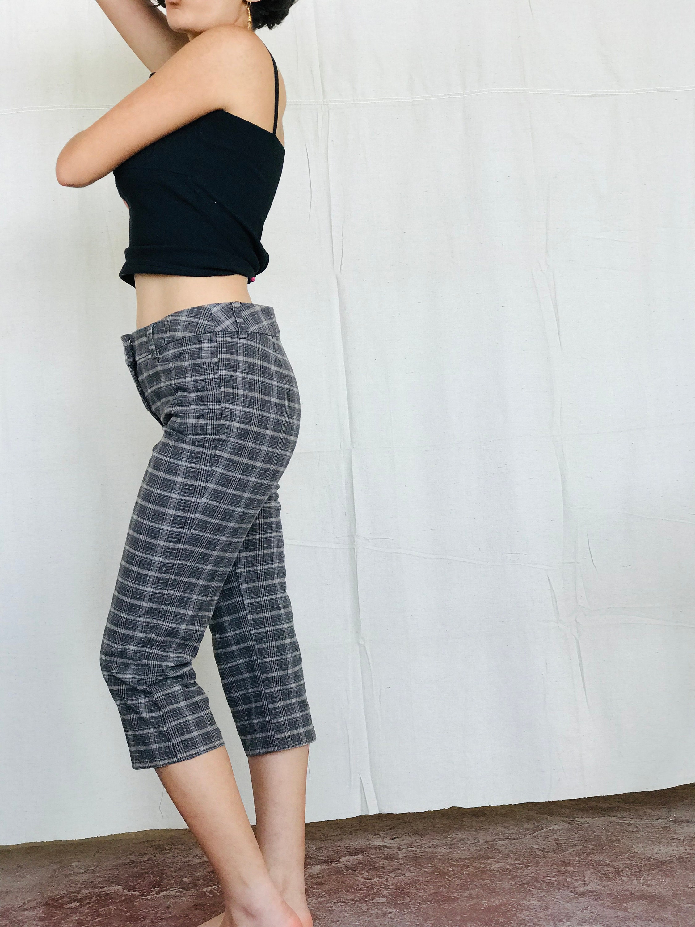90's Plaid Capri - Etsy