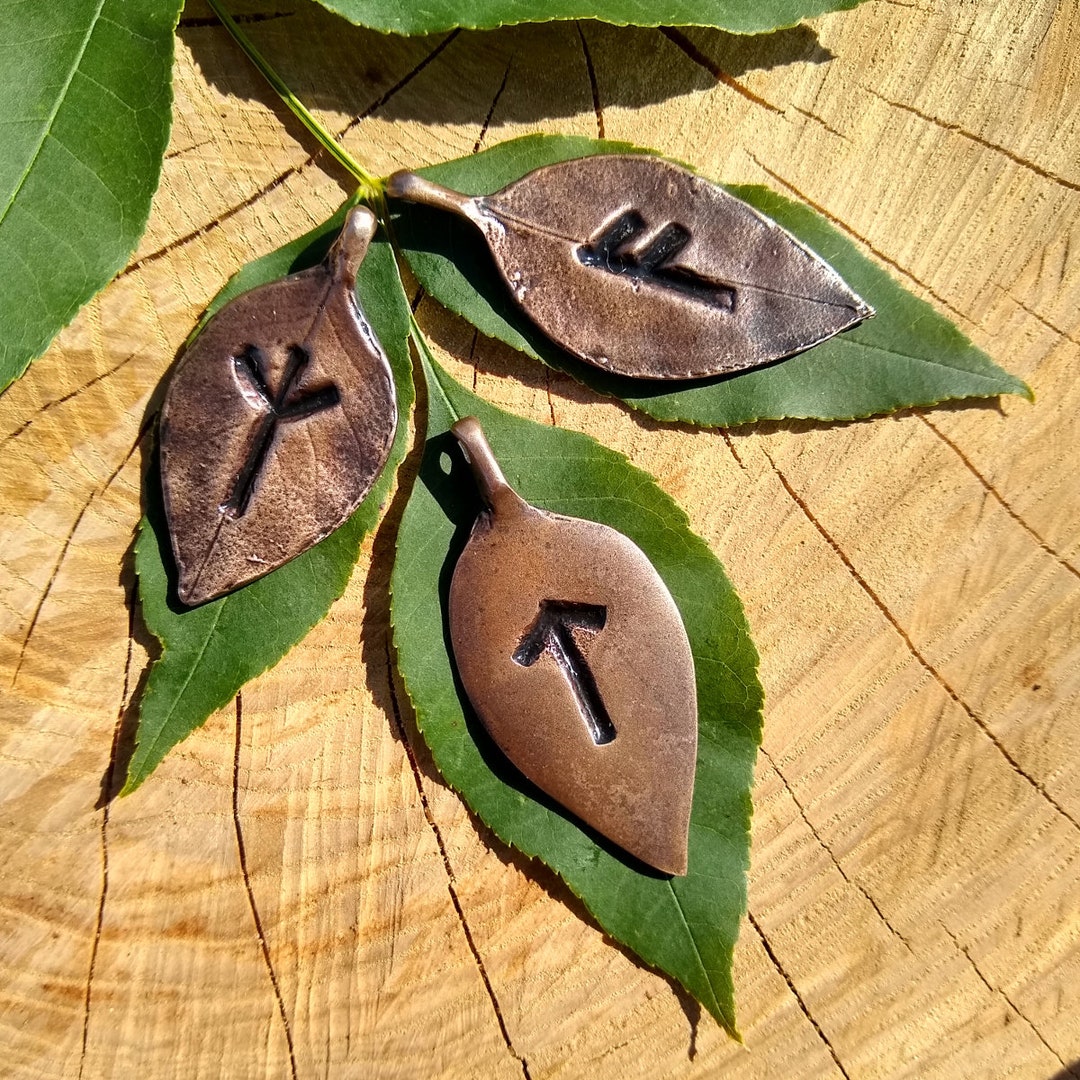 Ash Leaf Rune Pendants - Etsy