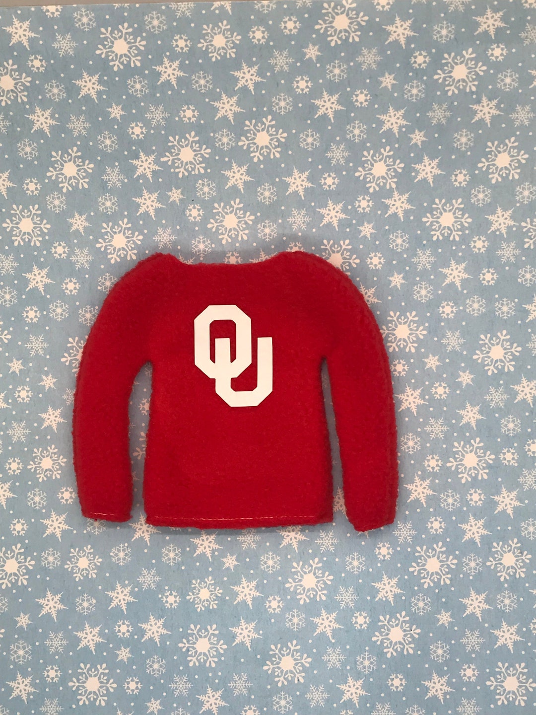Oklahoma Elf Sweater: 12" Doll Fleece Christmas Outfit - Etsy