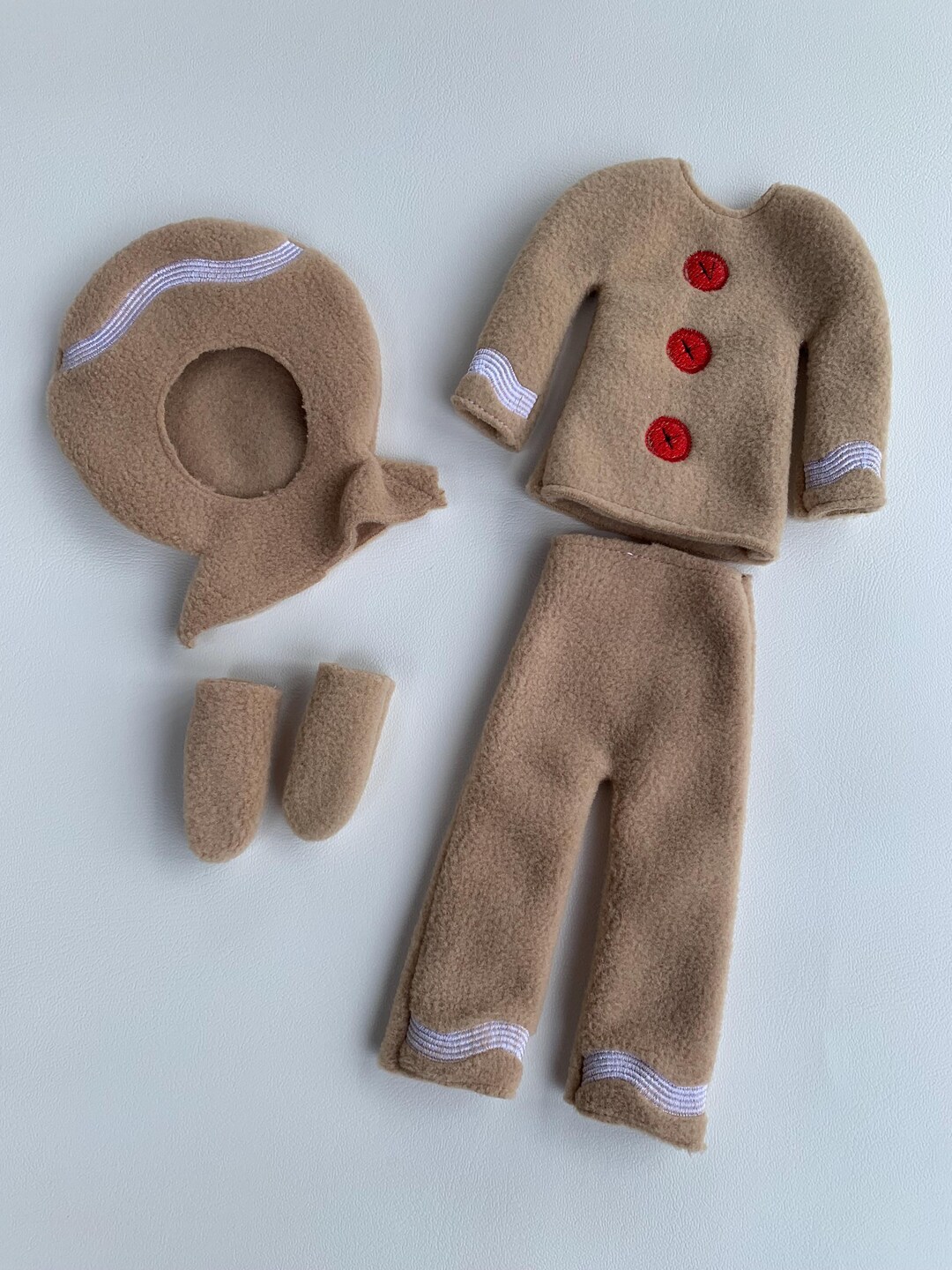 Gingerbread Costume for Elf | 12" Elf Doll Sweatshirt | Elf Sweater ...