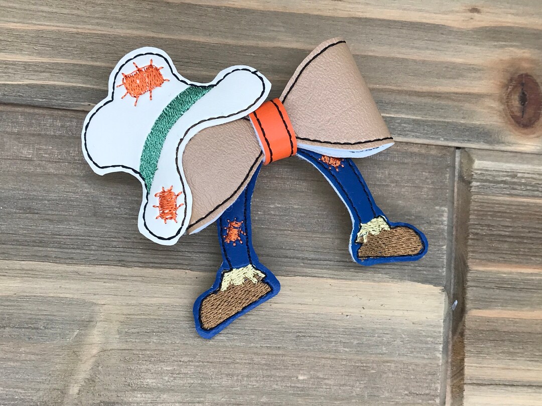 Scarecrow Legs Hair Bow - Handmade, Hair Bow, Bow Clip, Hair ...