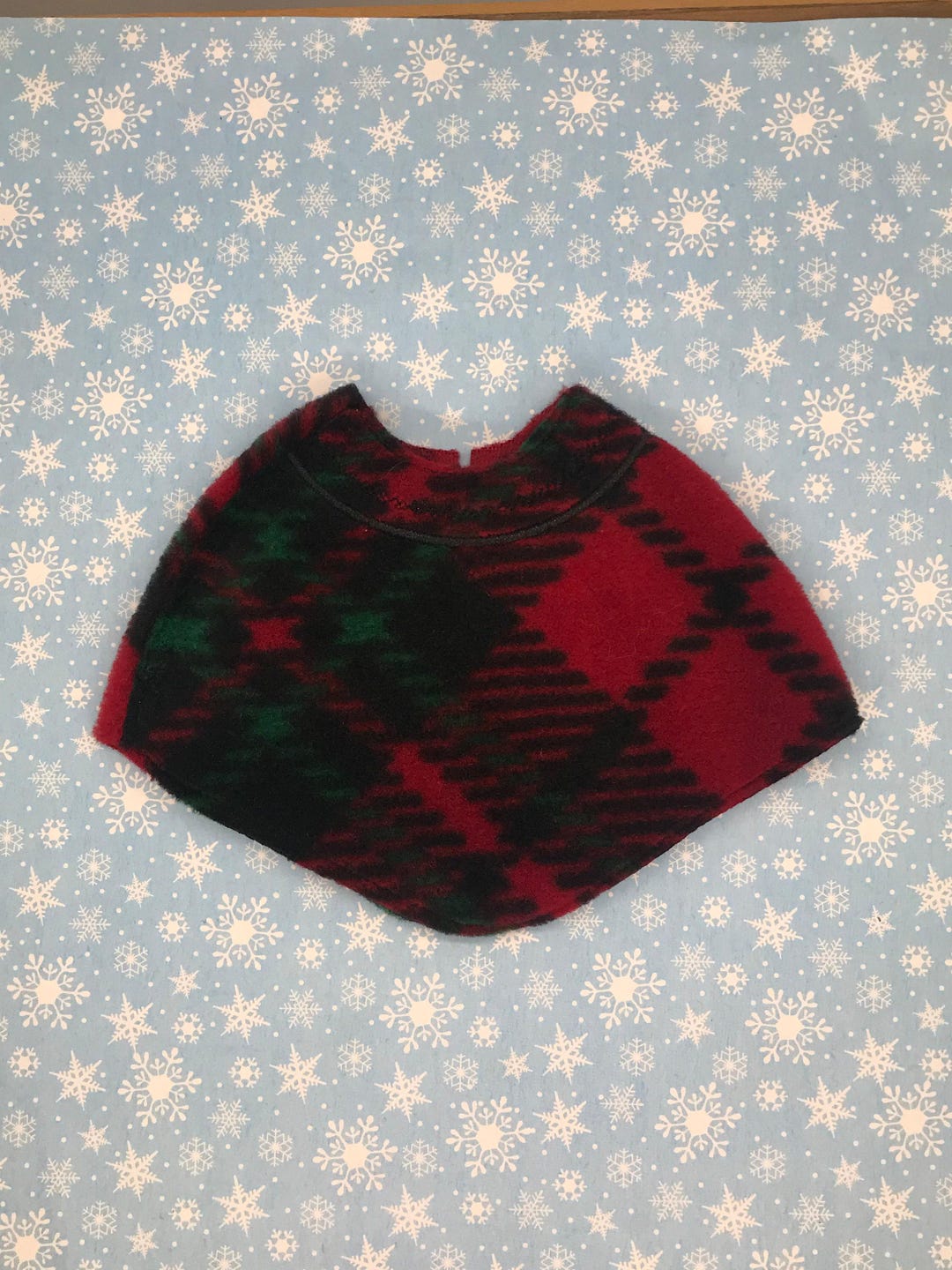 Plaid Fleece Poncho Sweater for 12" Elf Doll - Etsy