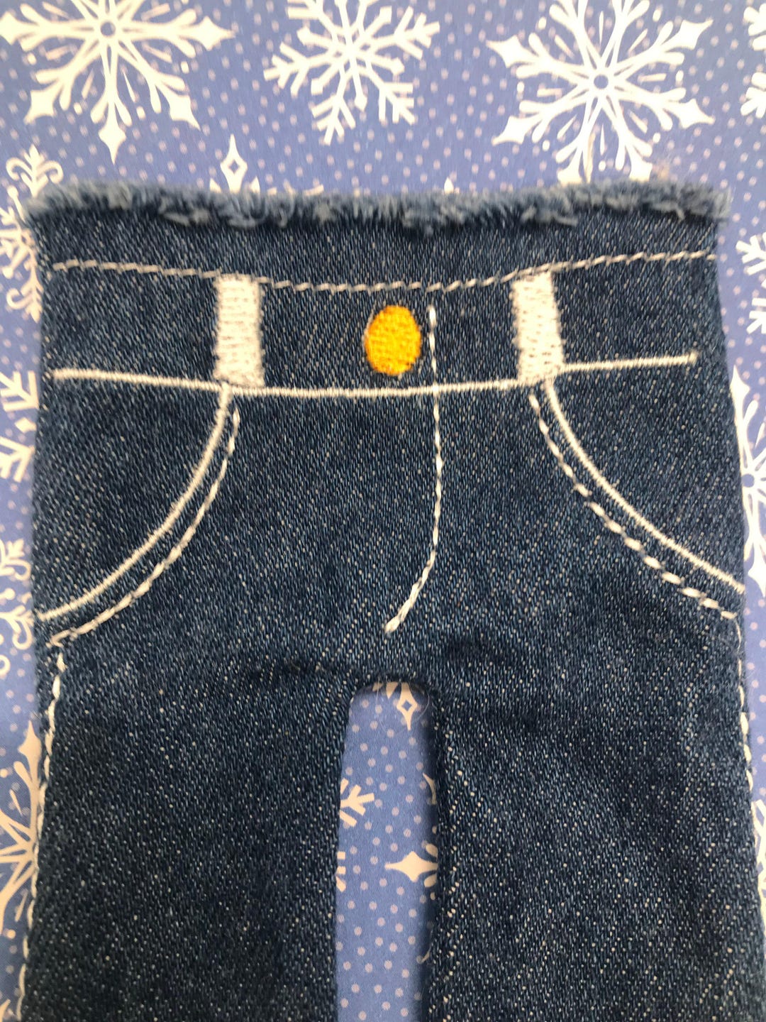 Denim Jeans for 12" Elf Doll: Embroidered Elf Costume - Etsy