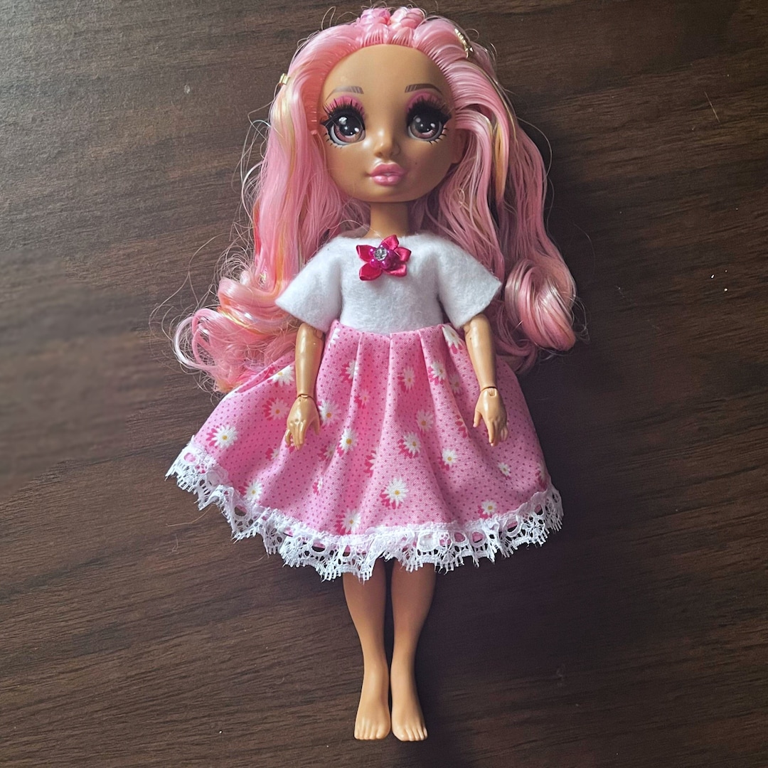 Rainbow High Doll Dress Handmade — "pink Daisies" - Etsy