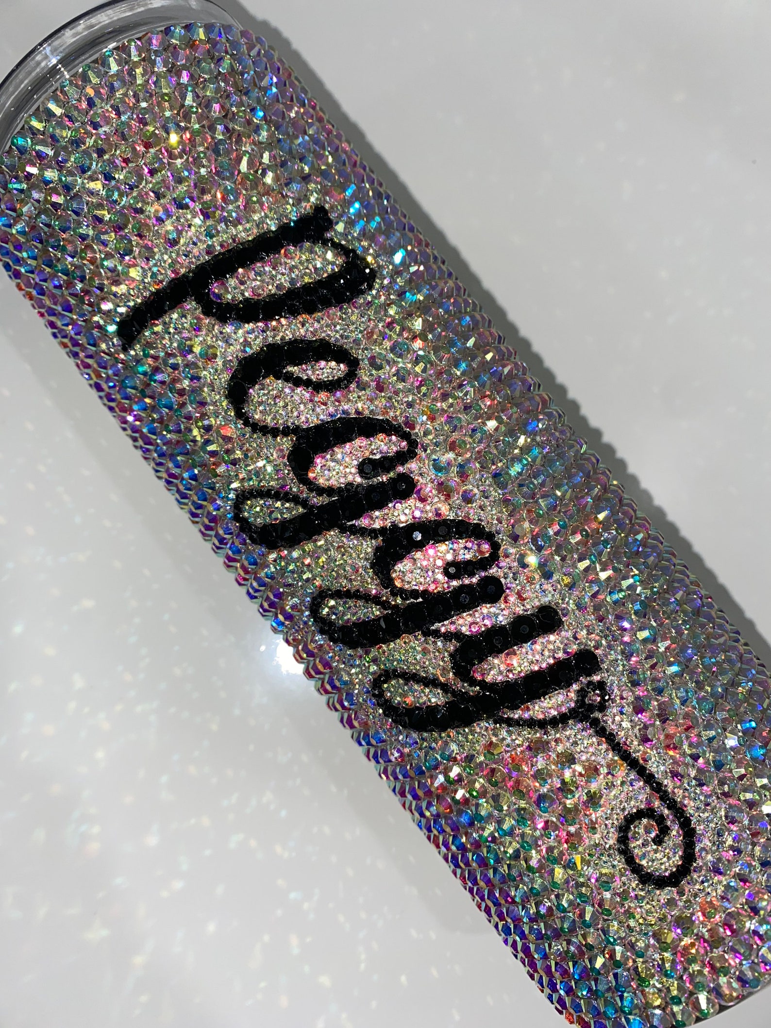 Custom Bling Tumbler, Rhinestone Tumbler, Personalized Name Tumbler, Personalized Skinny Bling ...