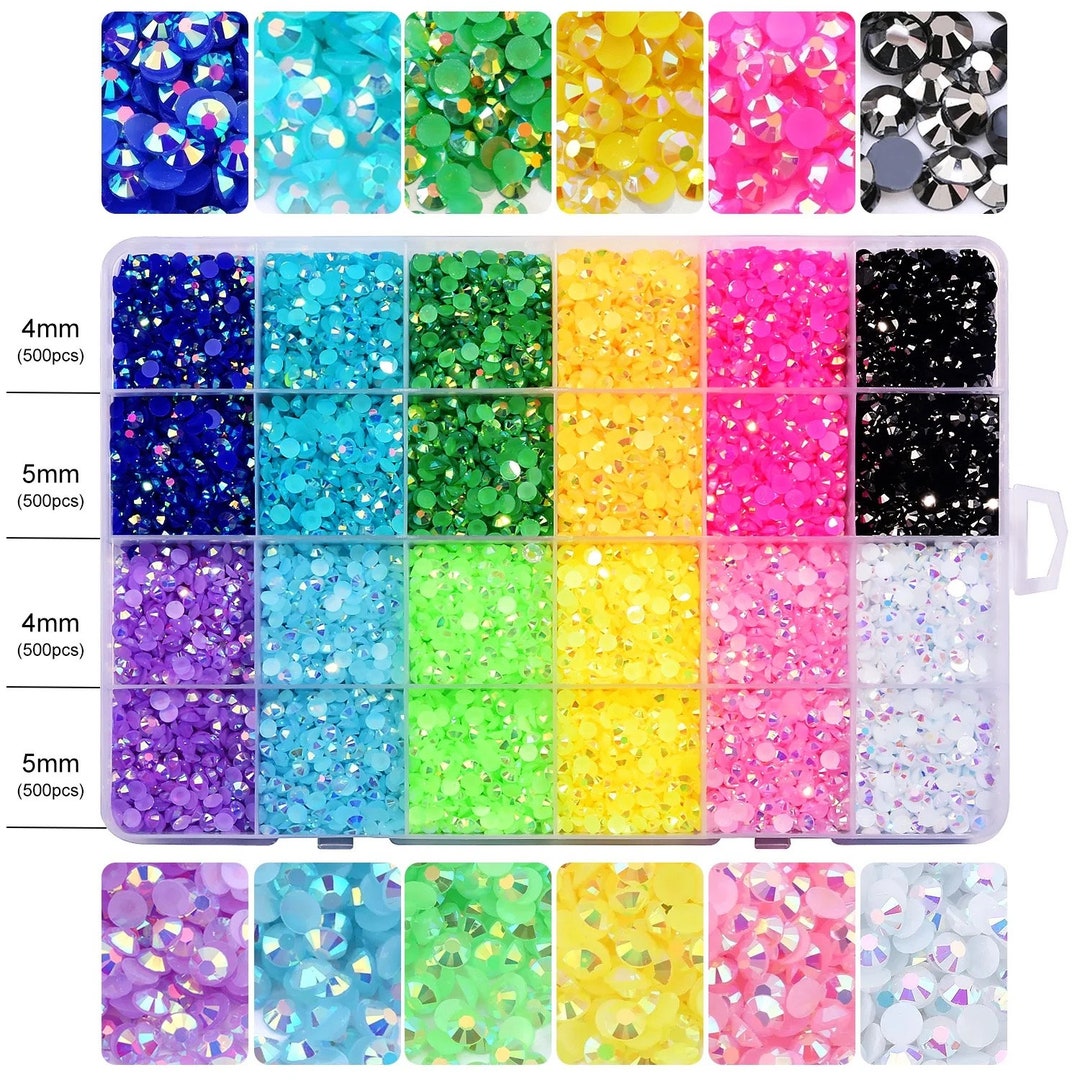 4mm & 5mm Rhinestone Kit | Vibrant Color Bling Kit | Rhinestone Starter ...