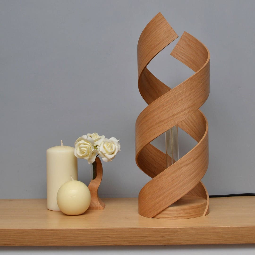 Wooden Table Lamp Lamp Base Oak Lamp Table Lamp Bedside - Etsy