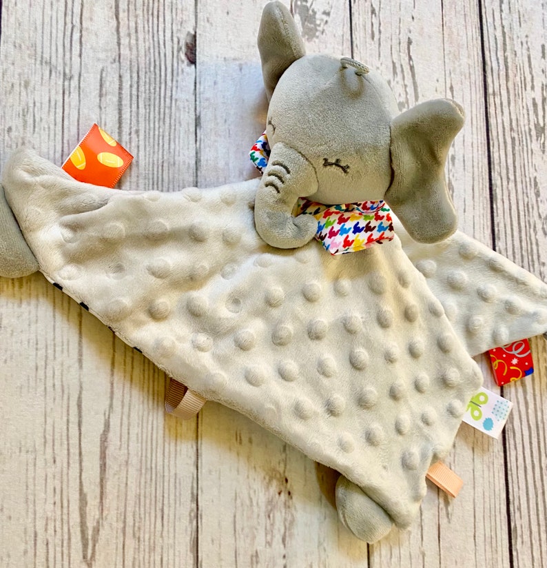 Personalized Plush Elephant Baby Comforter Blanket With Tags - Etsy