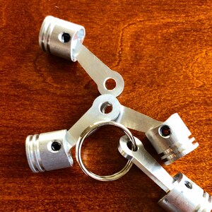 Novelty Piston Key Chain Charm Mechanic Gift Gearhead Key Fob Motohead ...