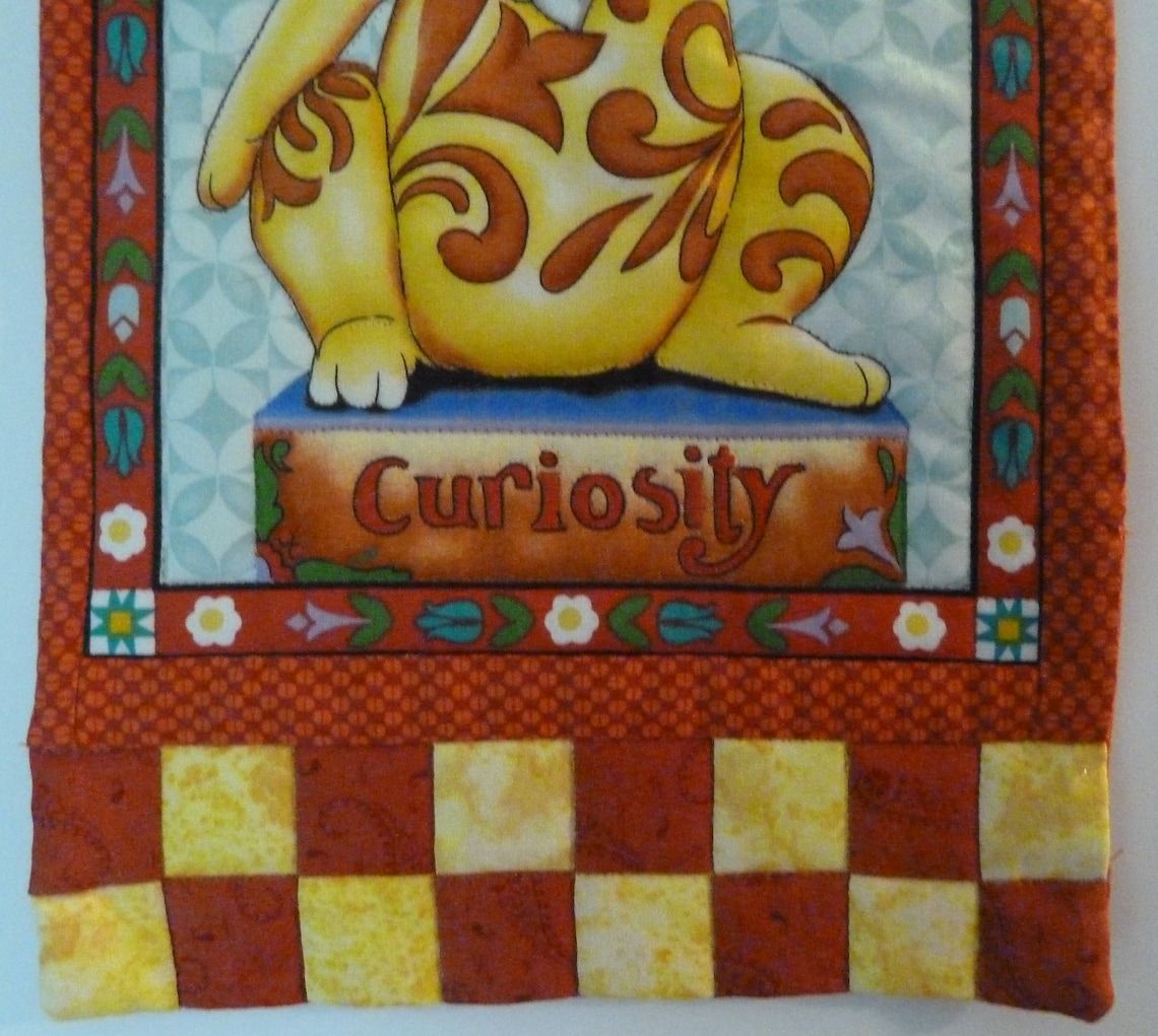 Curiosity Cat Wall Hanging - Etsy