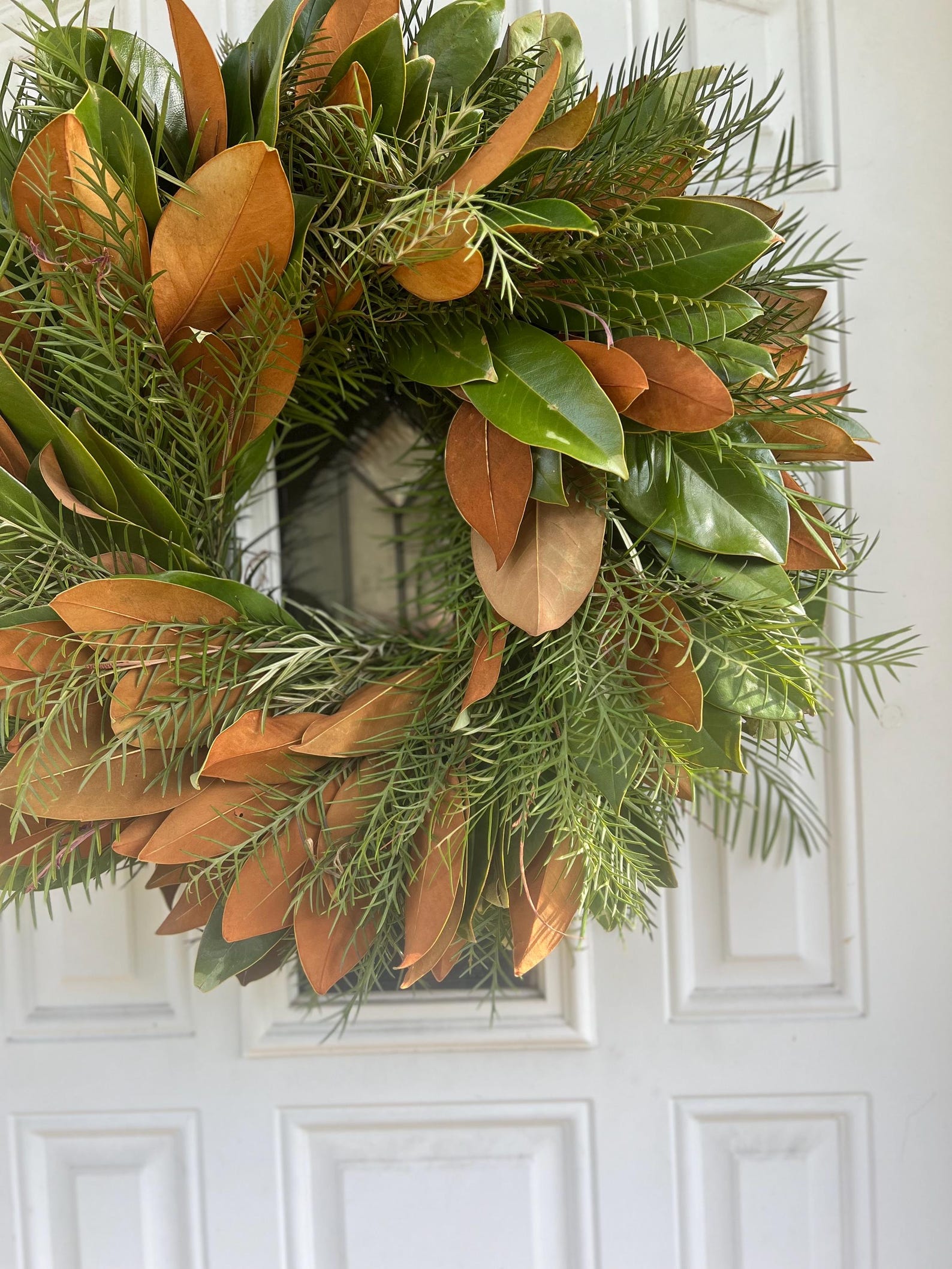 Fresh Grevillea and Magnolia Wreath, Handmade With Fresh Greenery - Etsy