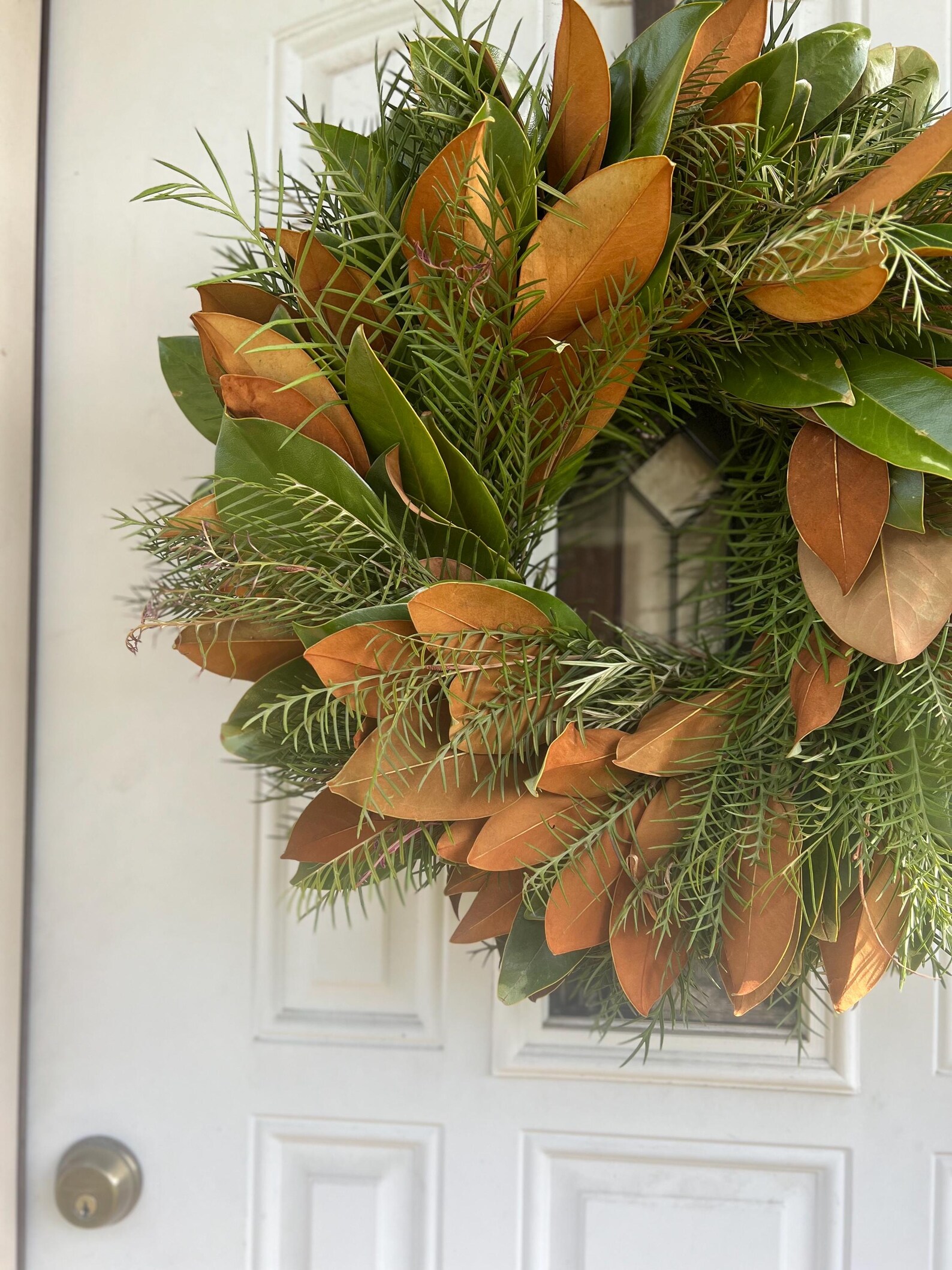 Fresh Grevillea and Magnolia Wreath, Handmade With Fresh Greenery - Etsy