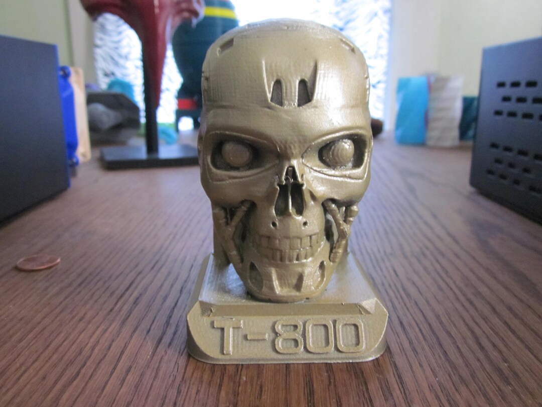 3D Printed Terminator Skull Model, T-800 Endoskeleton Replica, Sci-fi ...
