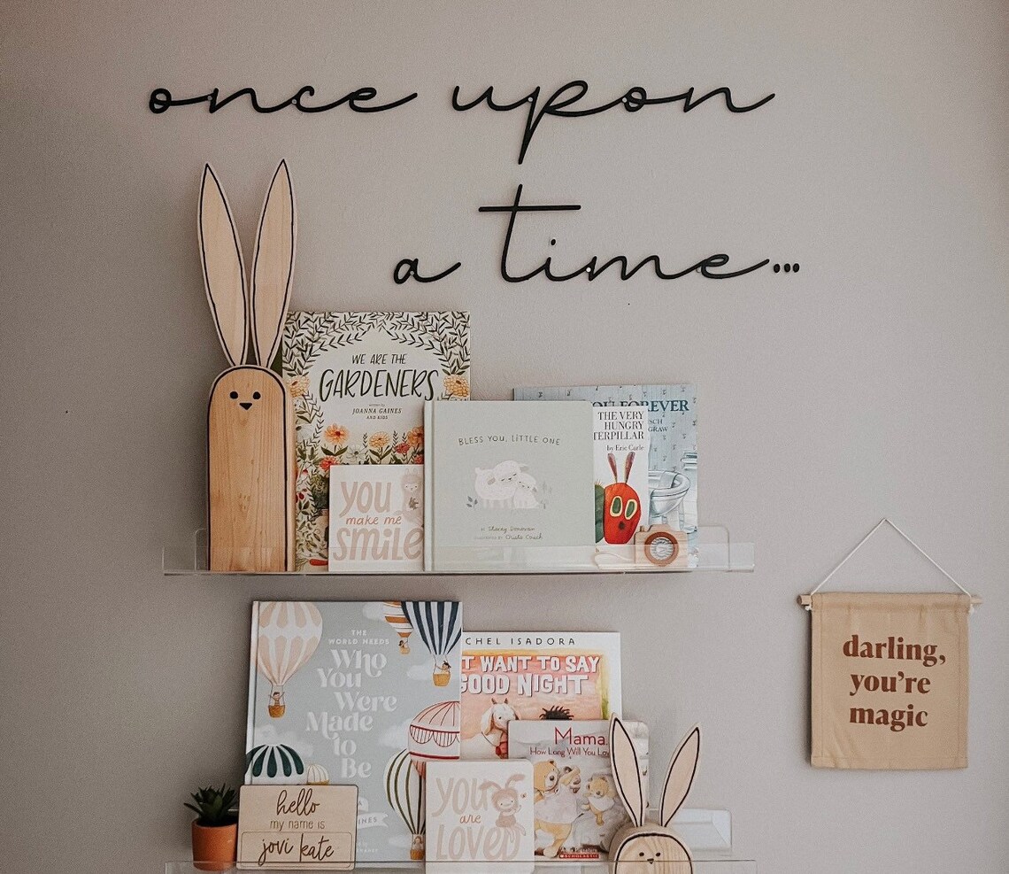 Script Once Upon A Time Sign for Nursery or Playroom Free - Etsy
