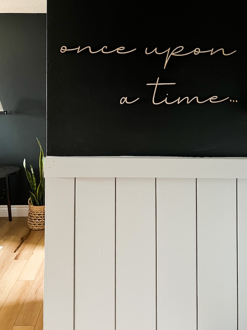 Script Once Upon A Time Sign for Nursery or Playroom Free - Etsy