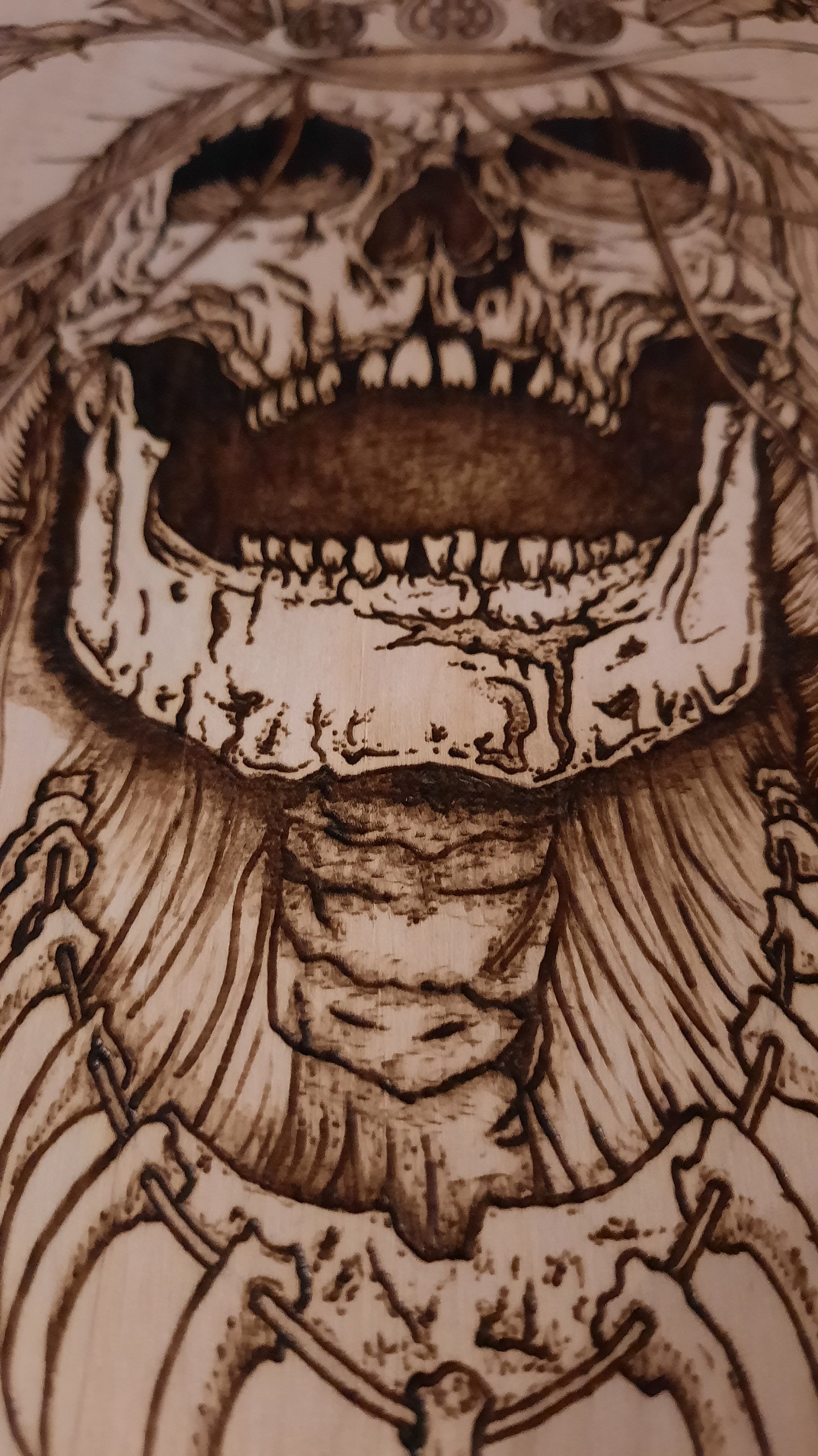 Indian Chief Skull Woodburning - Etsy